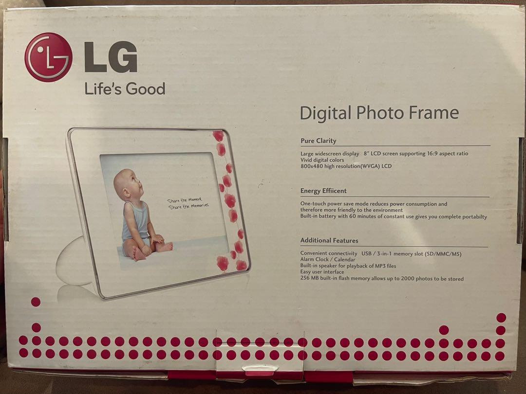 LG Digital Photo Frame 8 inch Widescreen LCD Display PF391P, Furniture ...