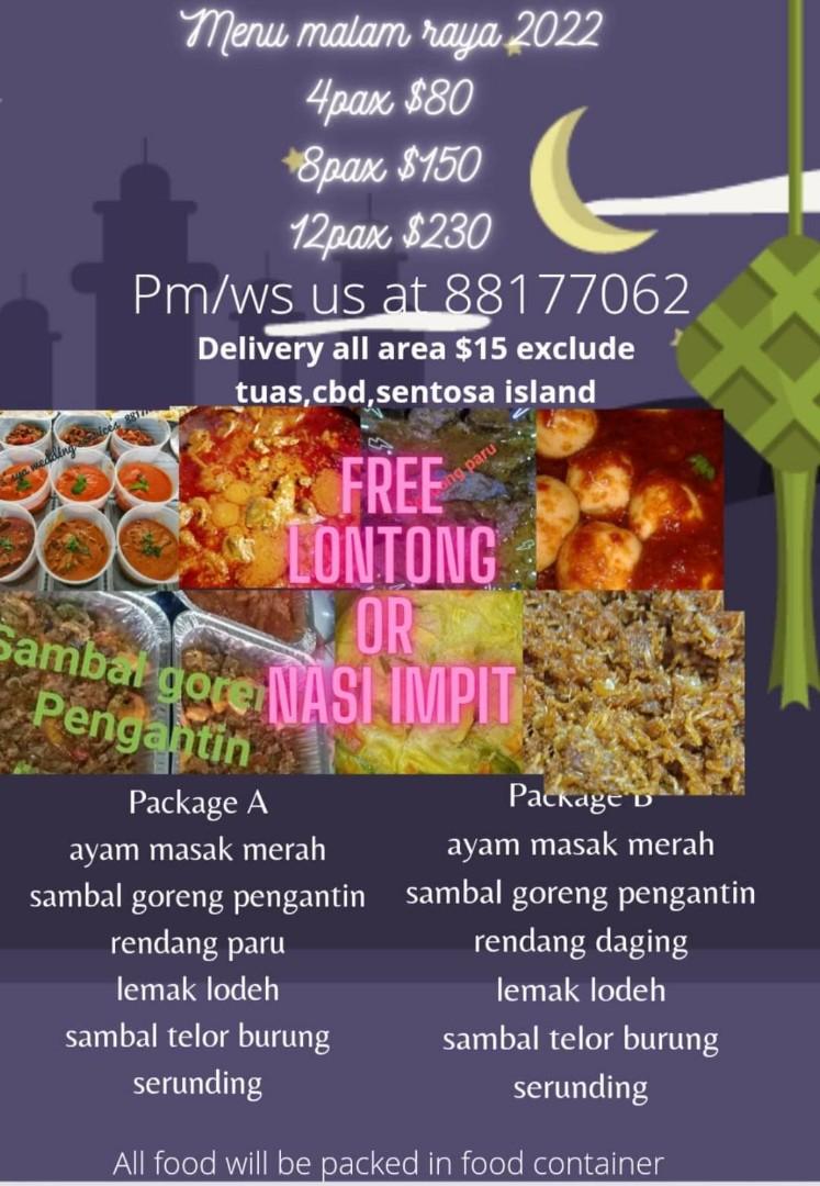 Malam raya food order, Food & Drinks, Local Eats on Carousell