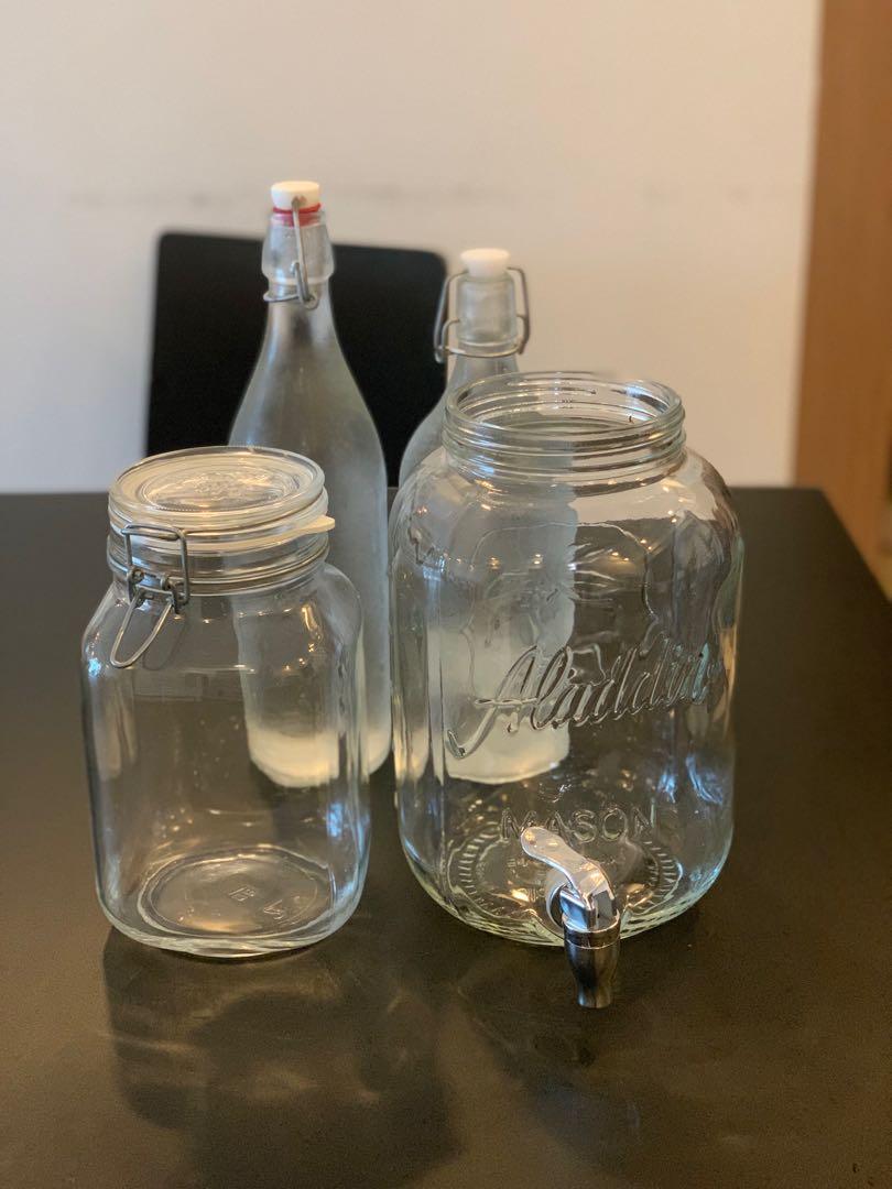 Mason Jars & Bottles, Furniture & Home Living, Kitchenware & Tableware ...