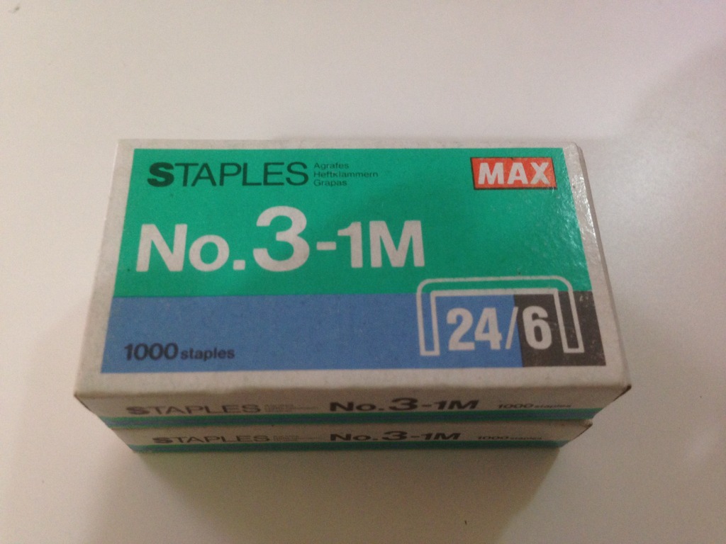 MAX Staples No.3-1M 1000staples, Hobbies & Toys, Stationery & Craft ...