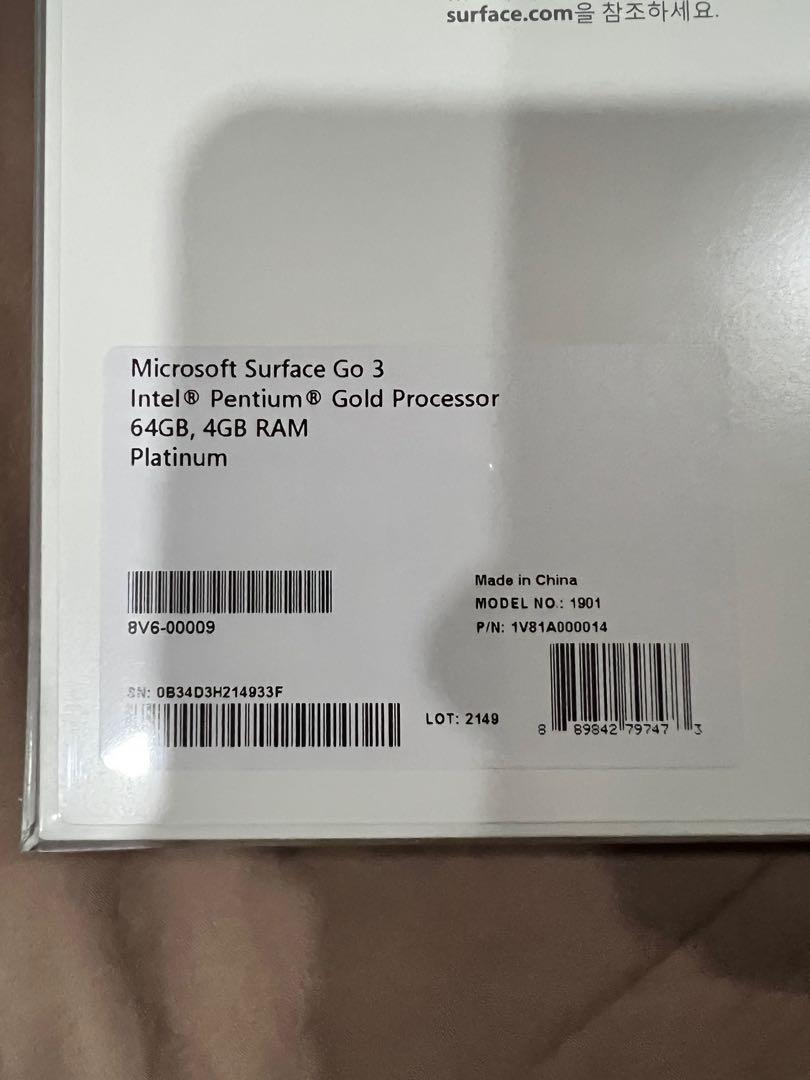 Microsoft Surface Go 3, Computers & Tech, Laptops & Notebooks on Carousell