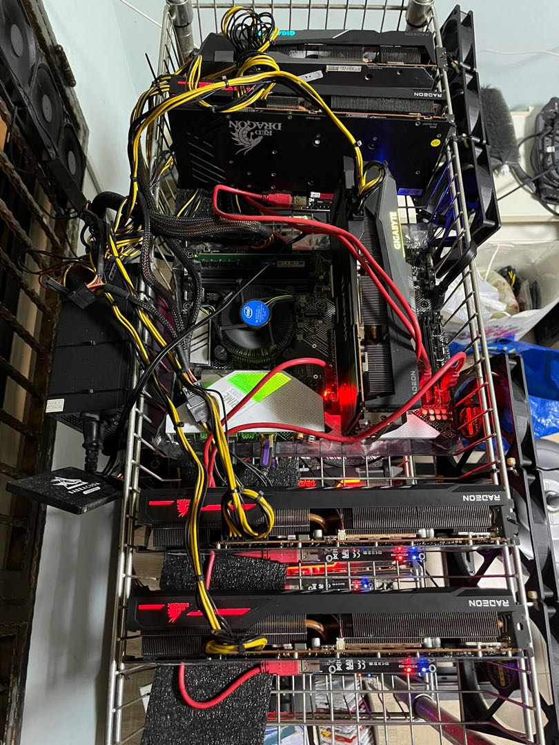 Mining Rigs / AMD RX 6800 & 5700XT GPUs, Computers & Tech, Desktops on ...