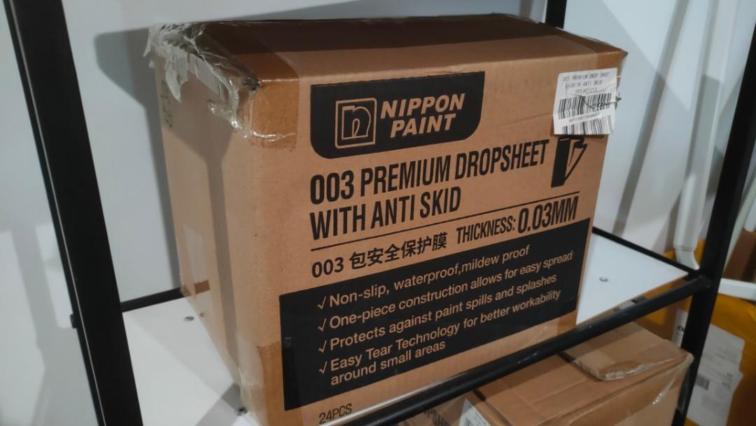 Nippon Paint Premium Dropsheet with Anti Skid 24pcs, Furniture & Home ...