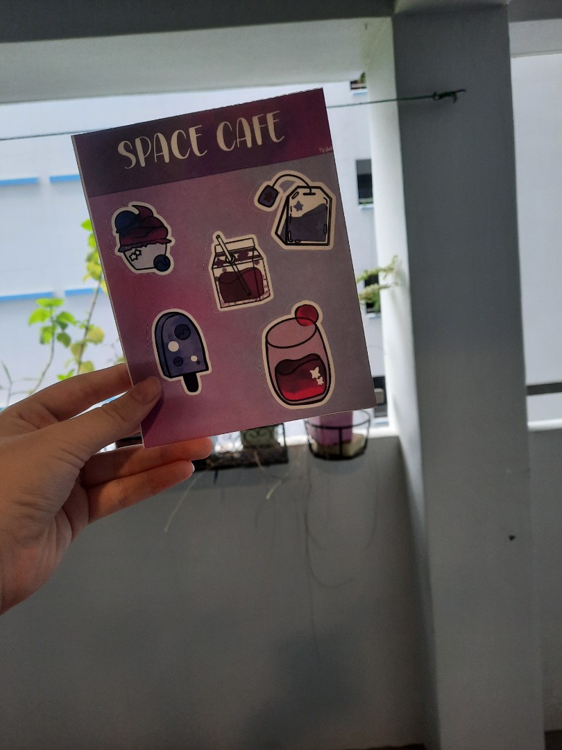Oopsie, space cafe sticker sheet, Hobbies & Toys, Stationery & Craft ...