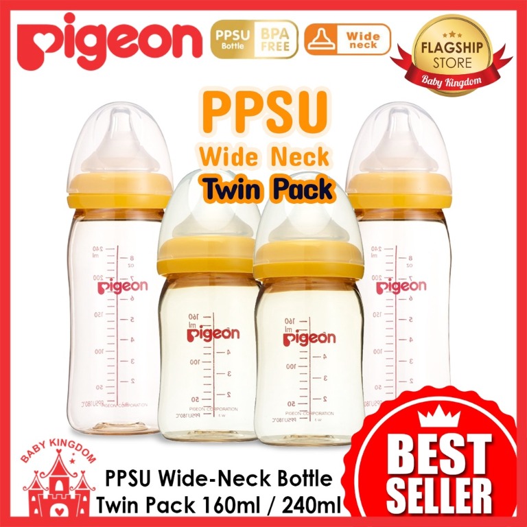 Pigeon SofTouch Peristaltic Plus Twin pack - PPSU Bottle, Babies & Kids, Nursing & Feeding ...