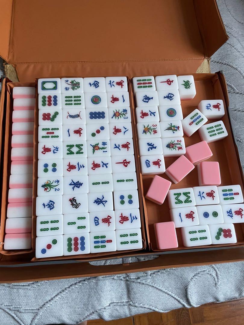 Pink Mahjong set tiles, Everything Else on Carousell