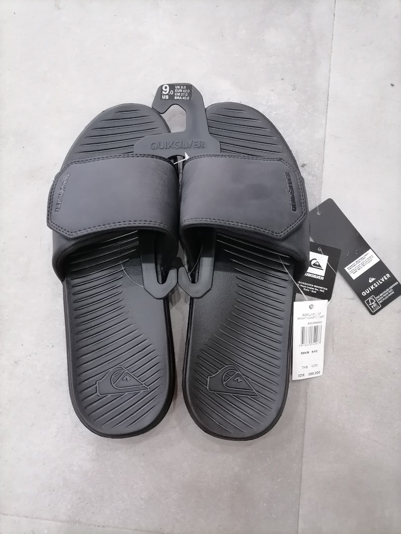 Quicksilver black rubber slides, Men's Fashion, Footwear, Slippers ...