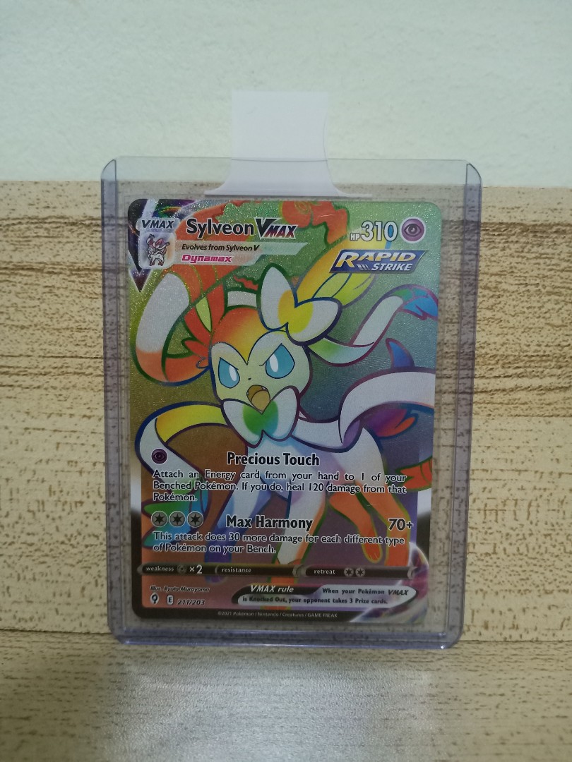 Rainbow Sylveon Vmax, Hobbies & Toys, Toys & Games on Carousell
