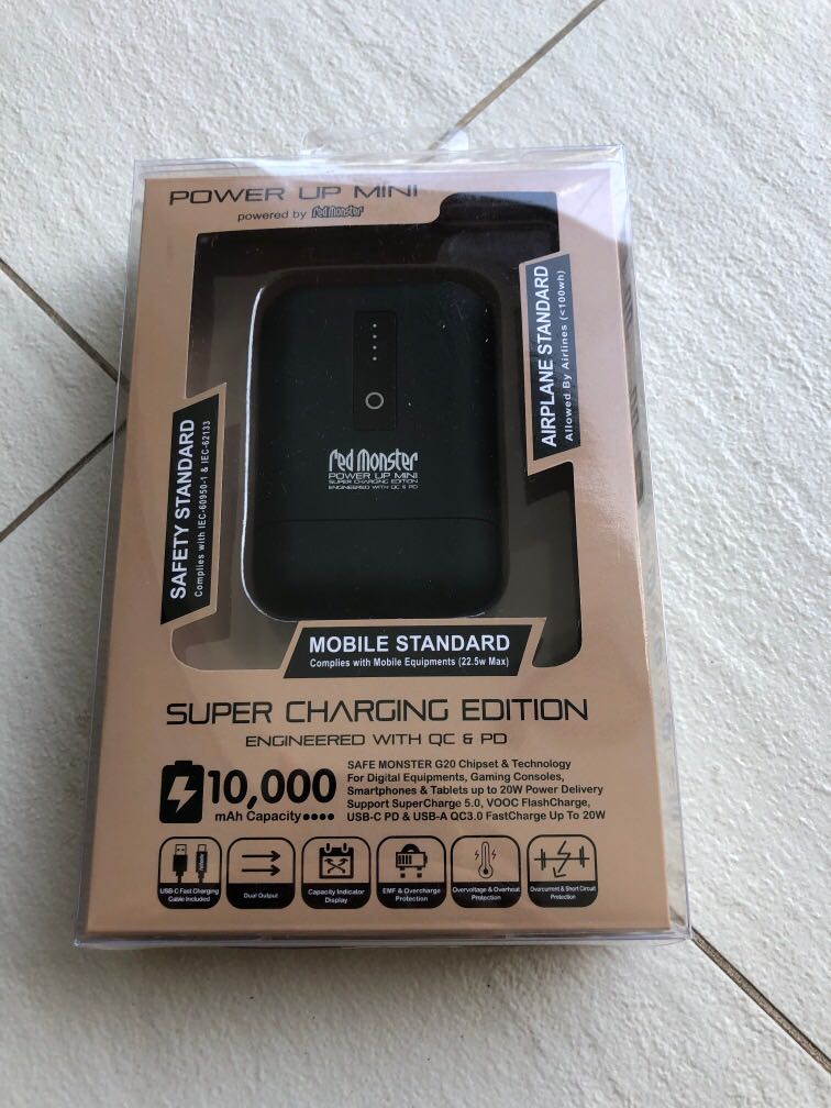 Red monster power bank, Mobile Phones & Gadgets, Mobile & Gadget ...