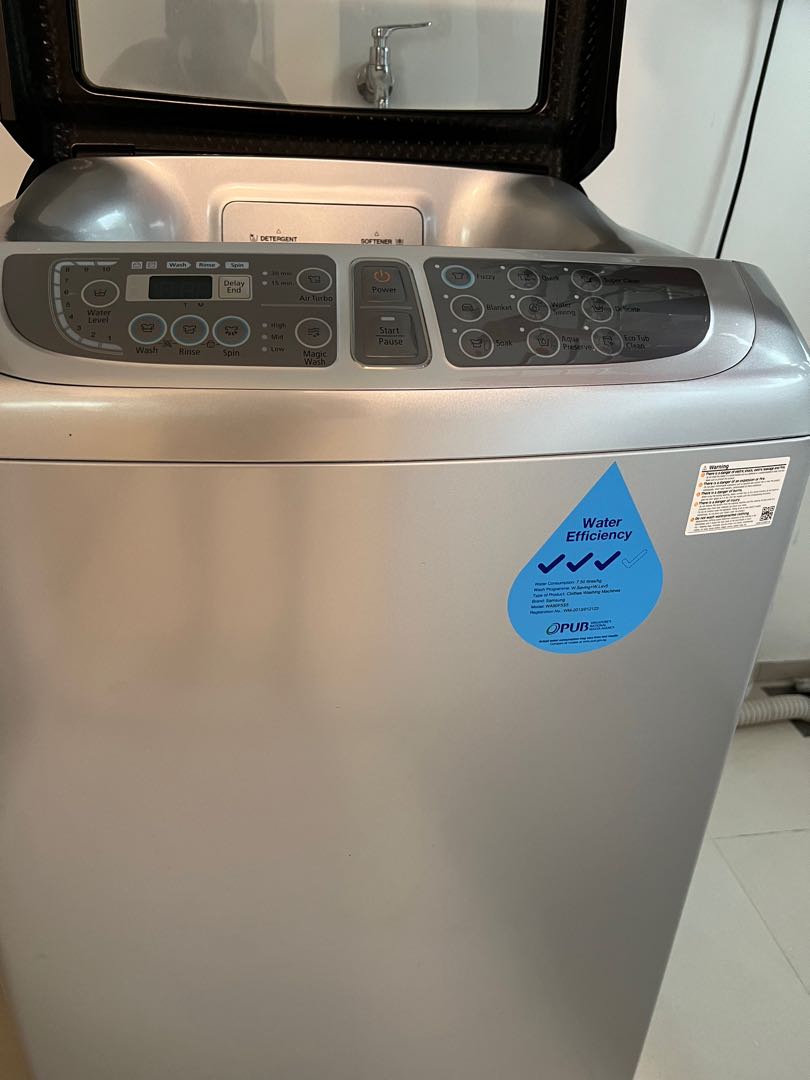 Samsung Washing Machine WA90F5S5 9kg, TV & Home Appliances, Washing ...