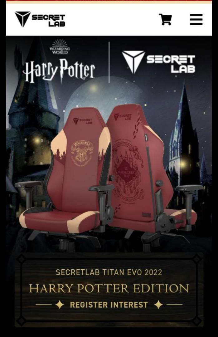 SecretLab Titan Evo 2022 Harry Potter Edition, Video Gaming, Gaming ...