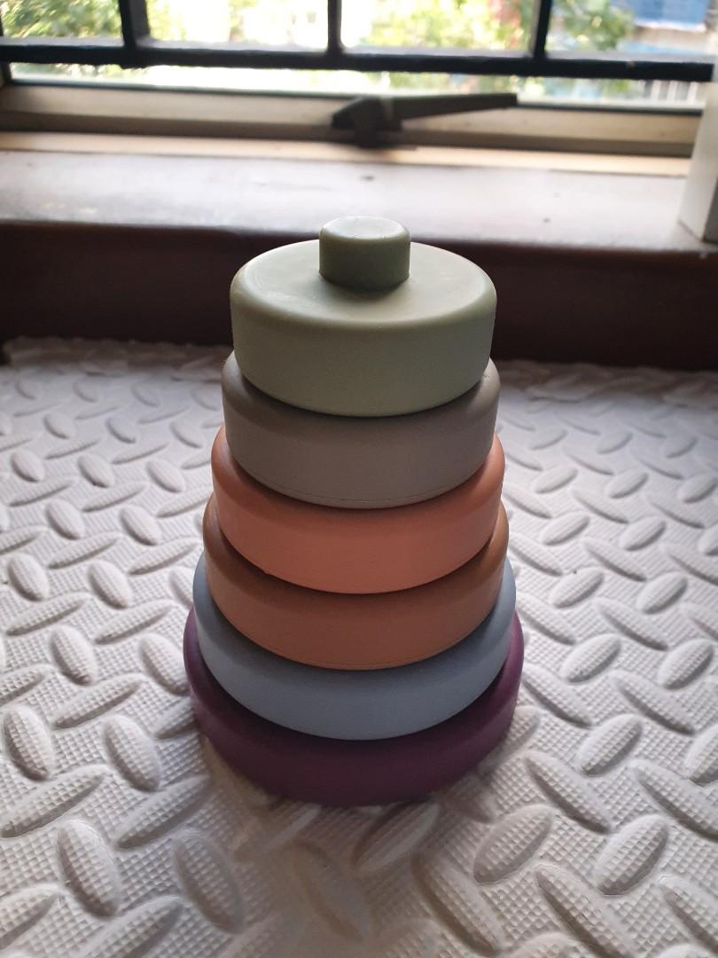 Silicone stacking/ building blocks earth tones, Babies & Kids, Infant ...