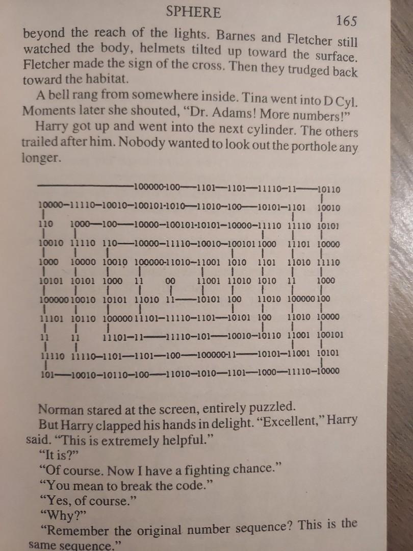 Splish splosh/ don't be sorry dad/ Michael Crichton airframe/sphere ...