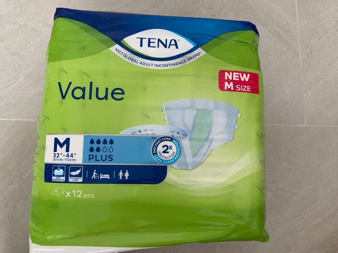 Tena adult’s diaper M slip, Health & Nutrition, Assistive & Rehabilatory Aids, Adult ...