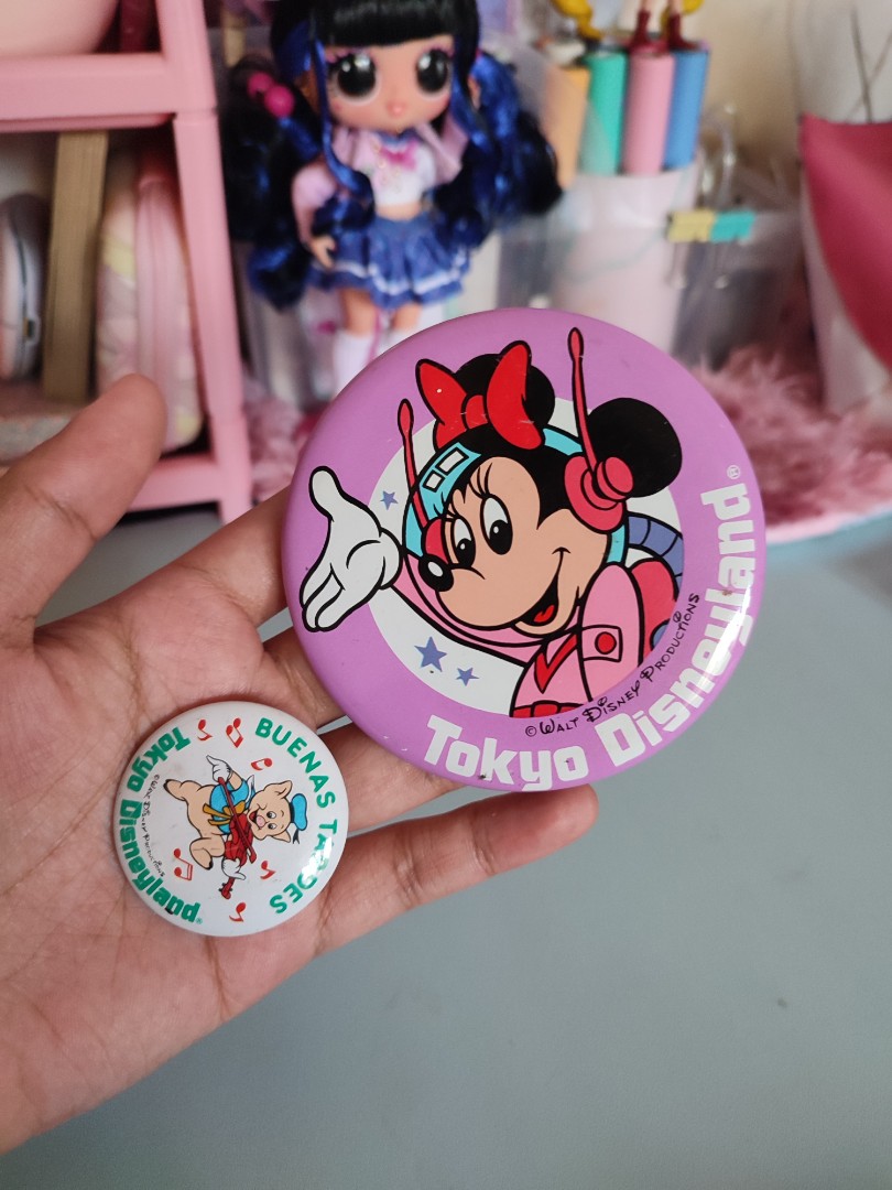 Tokyo Disneyland metal button pins, Hobbies & Toys, Stationary & Craft ...