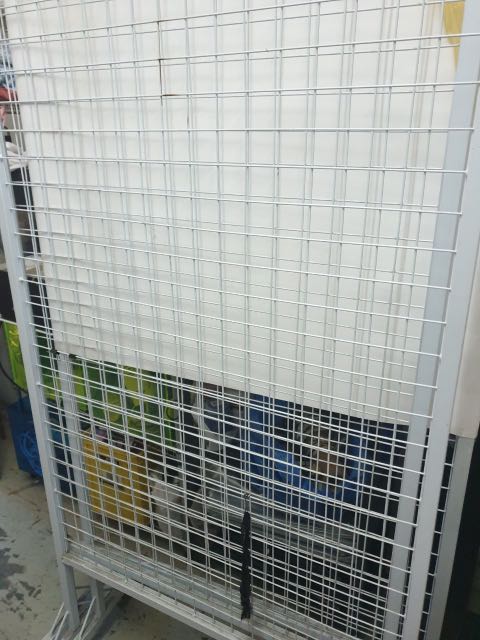 Wire Grid mesh display stand on wheels, Furniture & Home Living ...