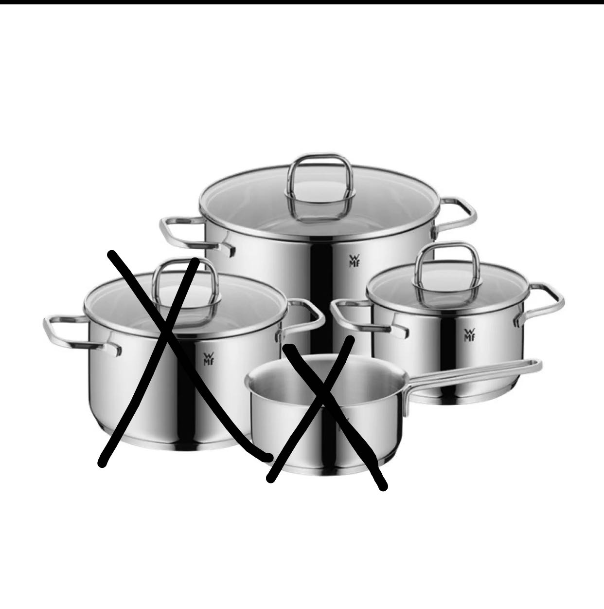 WMF Inspiration 4pc Cookware Set, Furniture & Home Living, Kitchenware ...