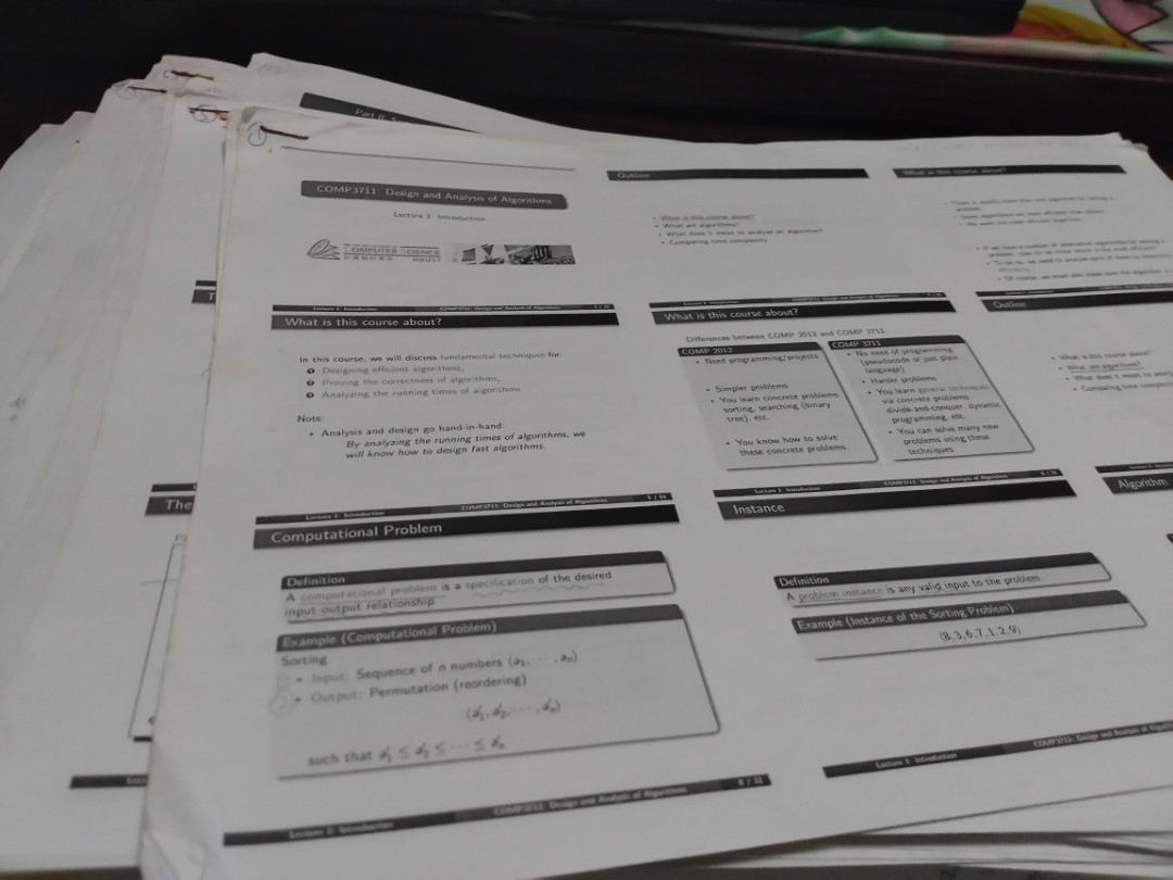 [售至4月21日]科大 HKUST COMP3711 Design and Analysis of Algorithms 2013-14, 興趣及遊戲, 書本 & 文具, 教科書 ...