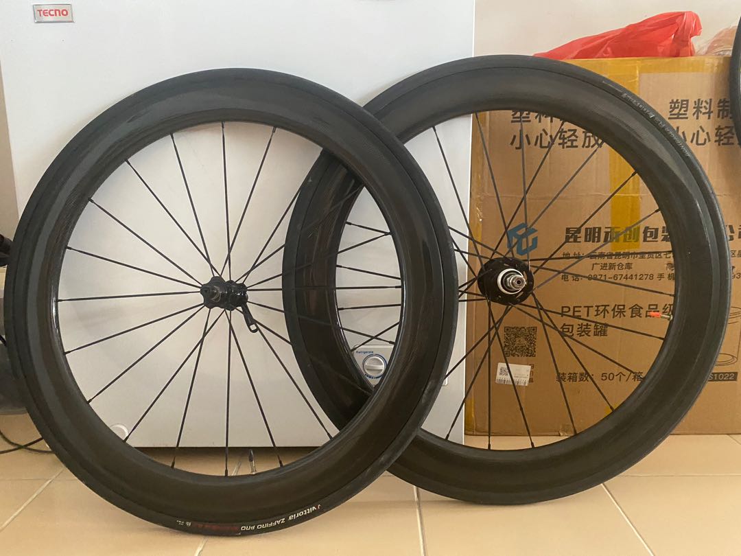 60mm Carbon Wheelset, Sports Equipment, Bicycles & Parts, Parts ...