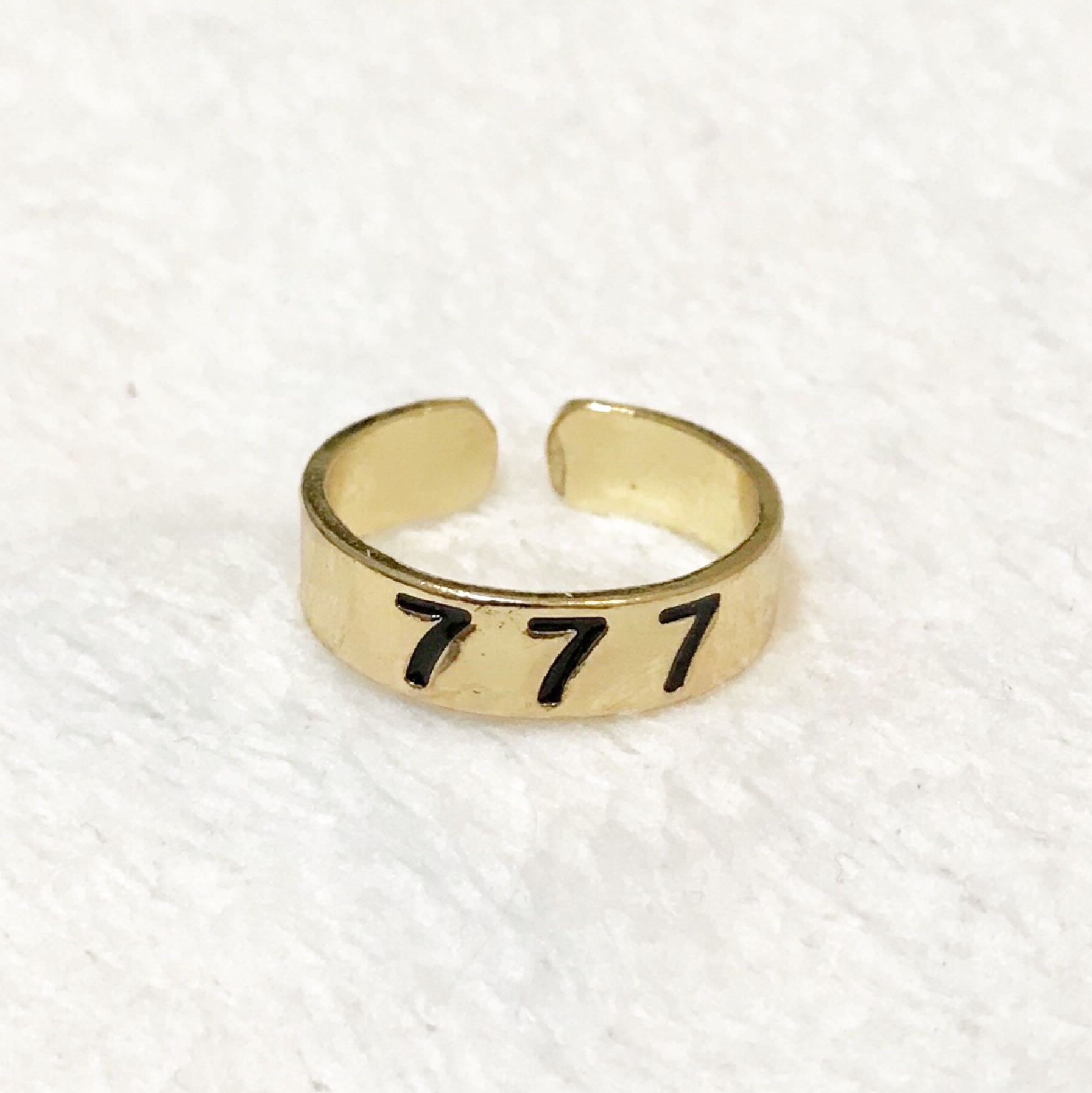 777 good luck ring, Women's Fashion, Jewelry & Organizers, Rings on ...