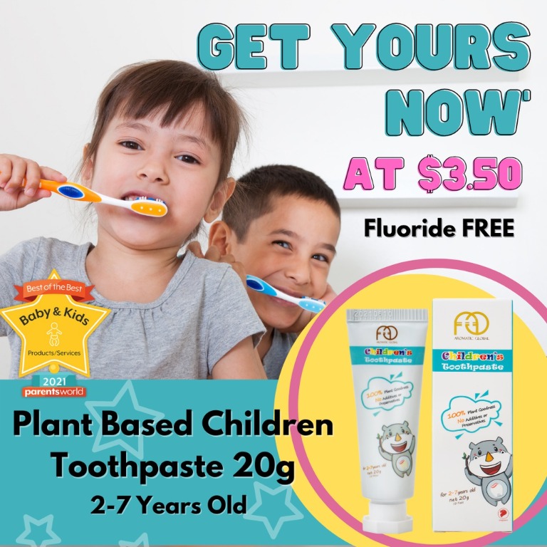 AG Plant-based Toothpaste 20g (children 2-7 years old), 100% Natural ...
