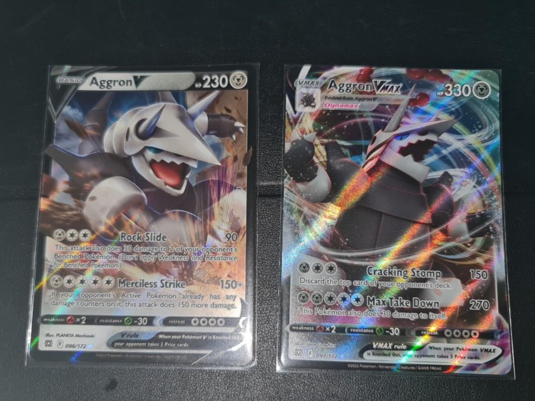 Aggron V and Vmax, Hobbies & Toys, Toys & Games on Carousell