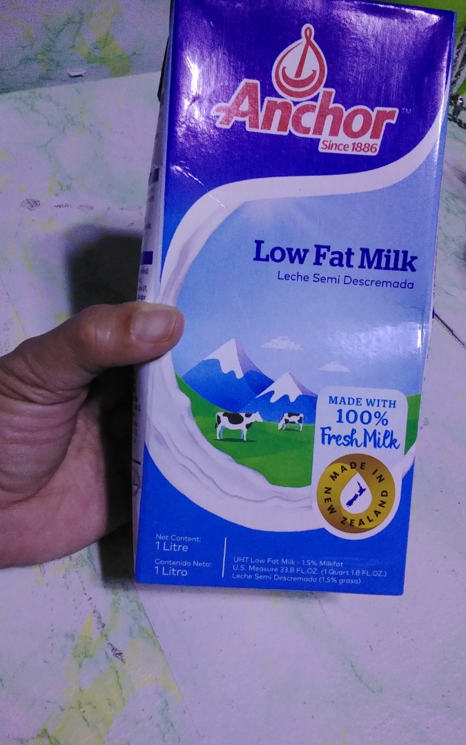 ANCHOR LOWFAT MILK 1LITER, Food & Drinks, Beverages on Carousell