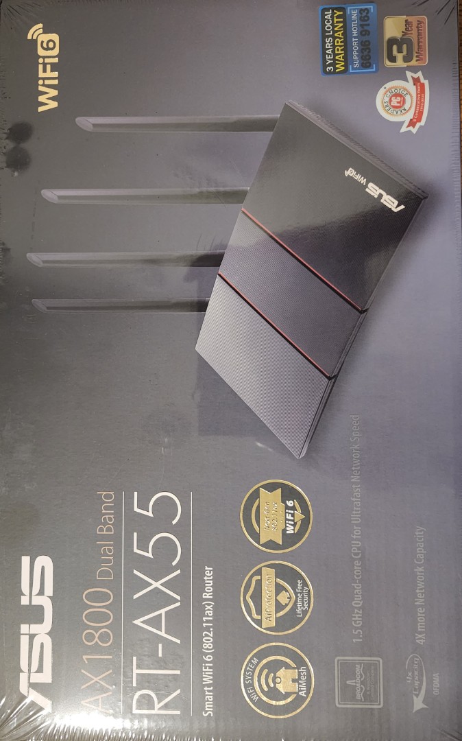 Asus AX1800 WIFI 6 ROUTER, Computers & Tech, Parts & Accessories ...