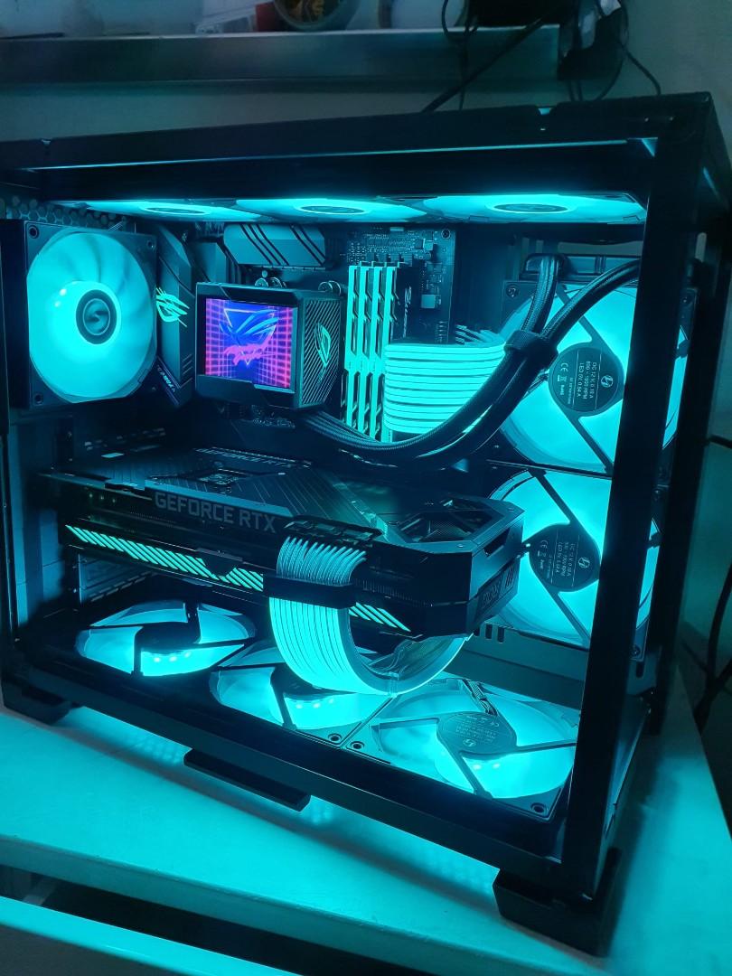 Asus ROG Strix Lian Li O11 Mini 5600x RTX 3080 Ryujin II LCD, Computers ...