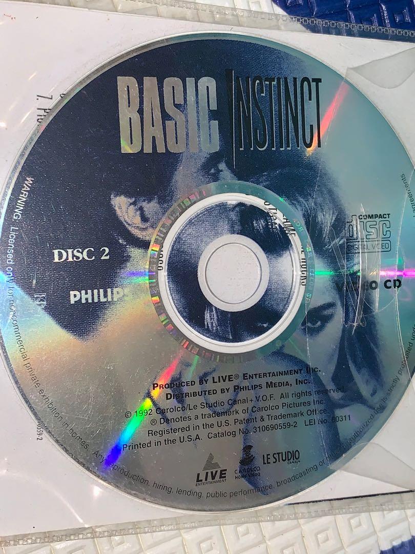 Basic Instinct Original VCD Mastered By Philips, Hobbies & Toys, Music ...