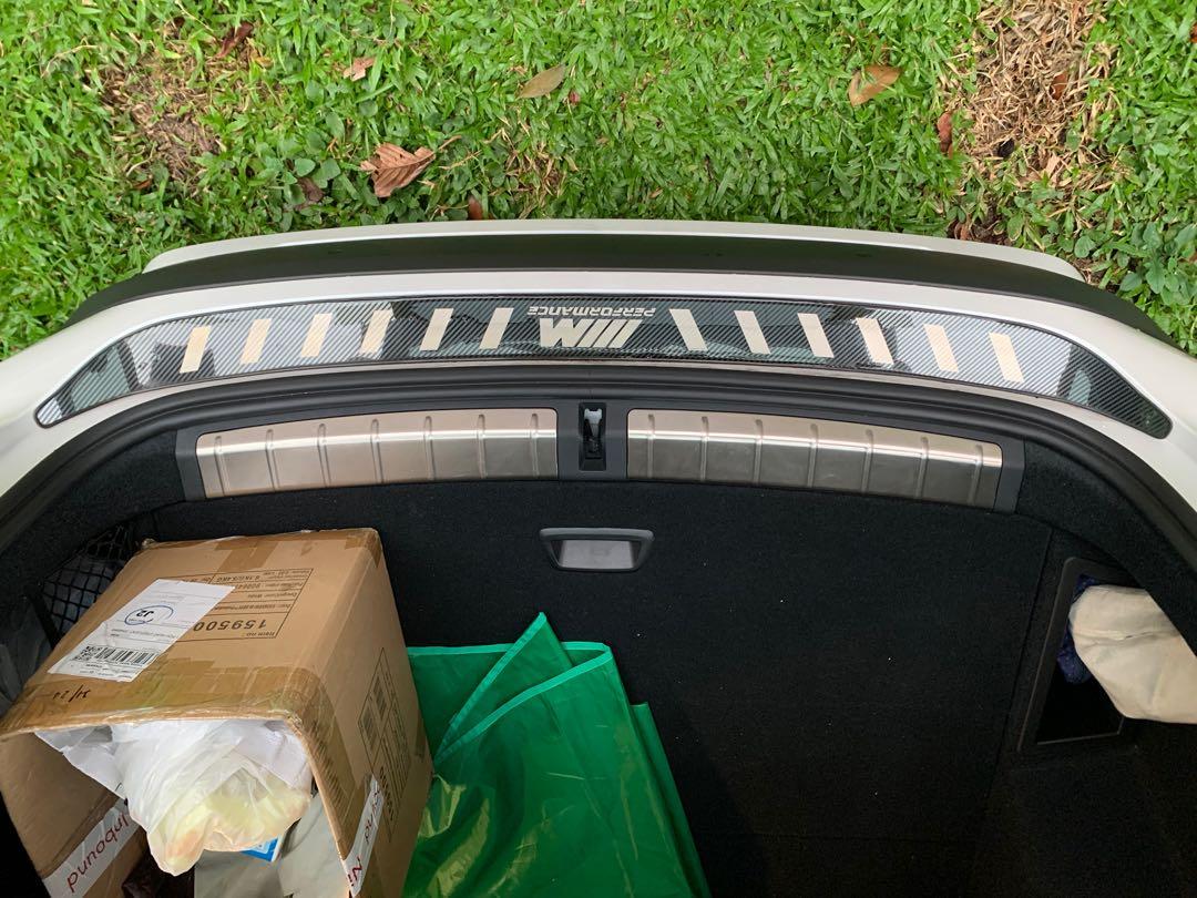BMW X1 Trunk Back Boot Sill Scuff Protector Sticker, Car Accessories ...