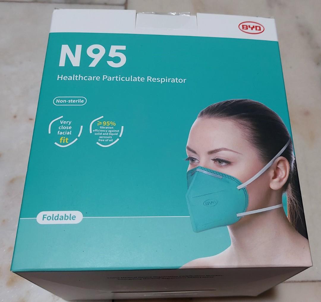 BYD N95 Masks 25Pcs/Box (3 Boxes), Health & Nutrition, Face Masks ...