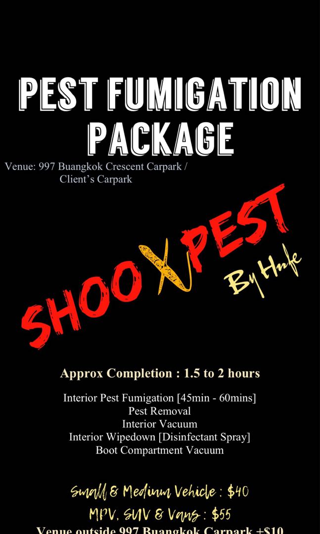 Car Pest Fumigation Package, Announcements on Carousell