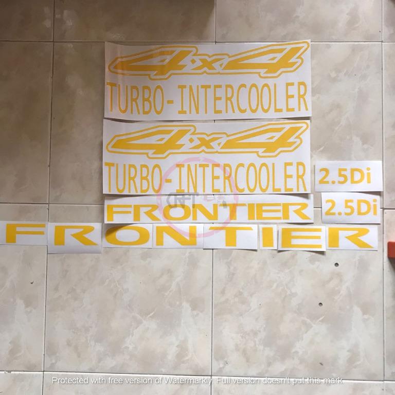 CFS266 Nissan Frontier 4x4 Turbo Intercooler 2.5Di Logo Stiker Sticker ...