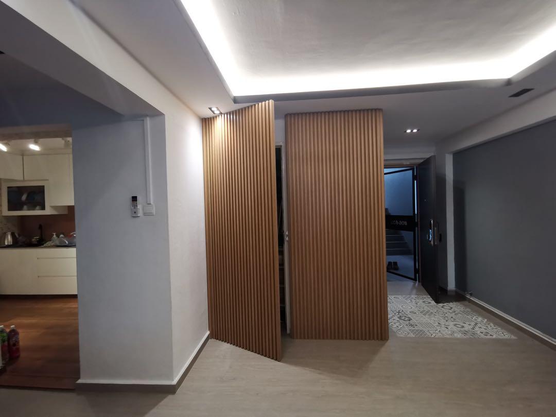 Door Conceal With Fluted Panels, Furniture & Home Living, Home Decor ...