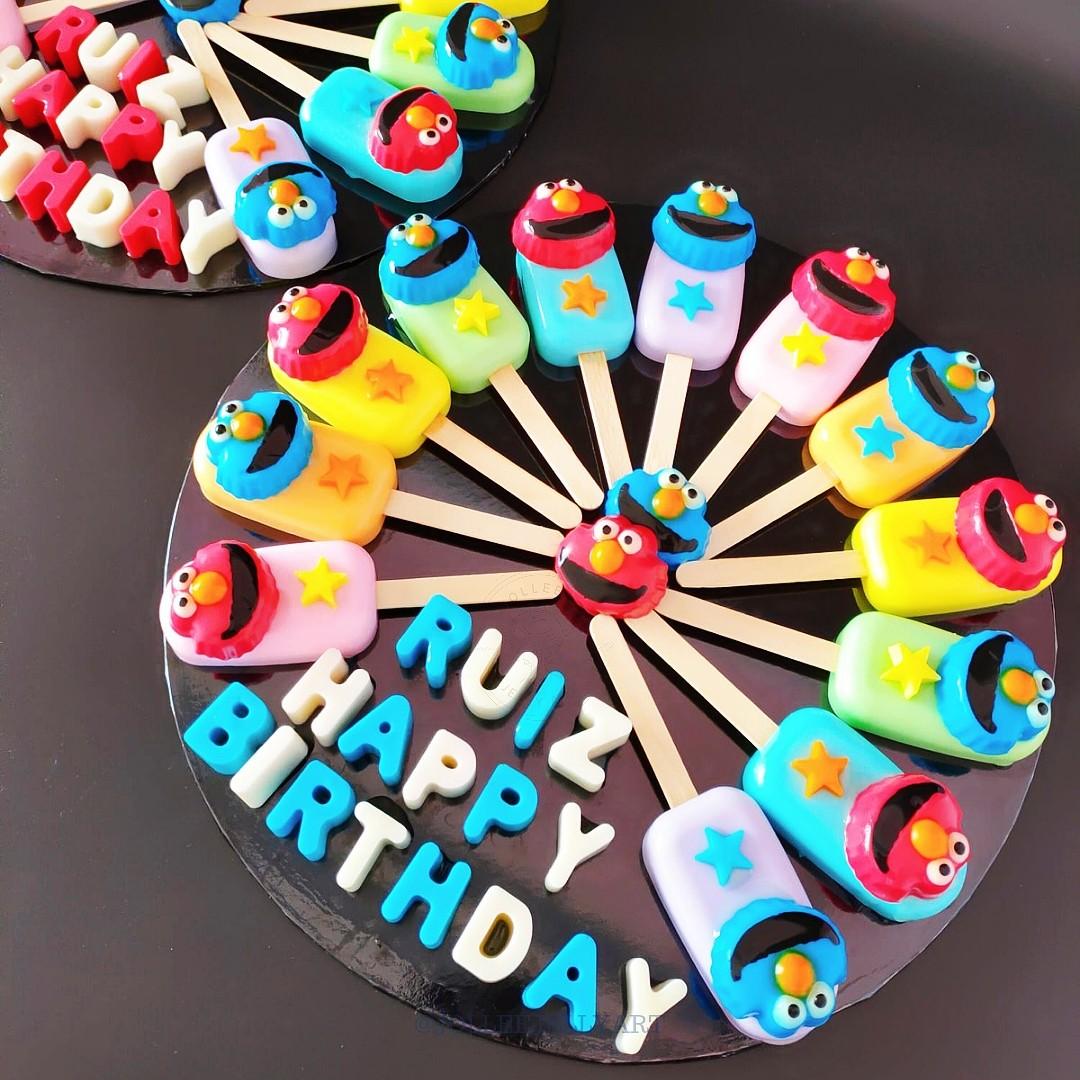 Elmo popsicle sticks, Food & Drinks, Homemade Bakes on Carousell