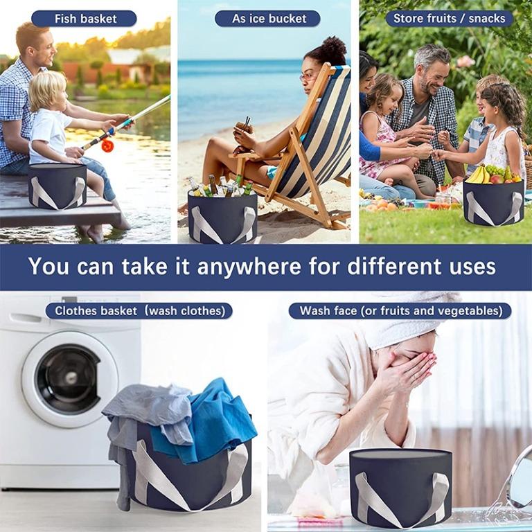 Foldable Pail Bucket Folding Bucket Pail Collapsible Foot Soak Basin ...
