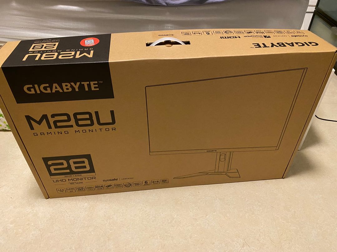 Gigabyte M28U 4K 144hz 28” gaming monitor screen, Computers & Tech ...