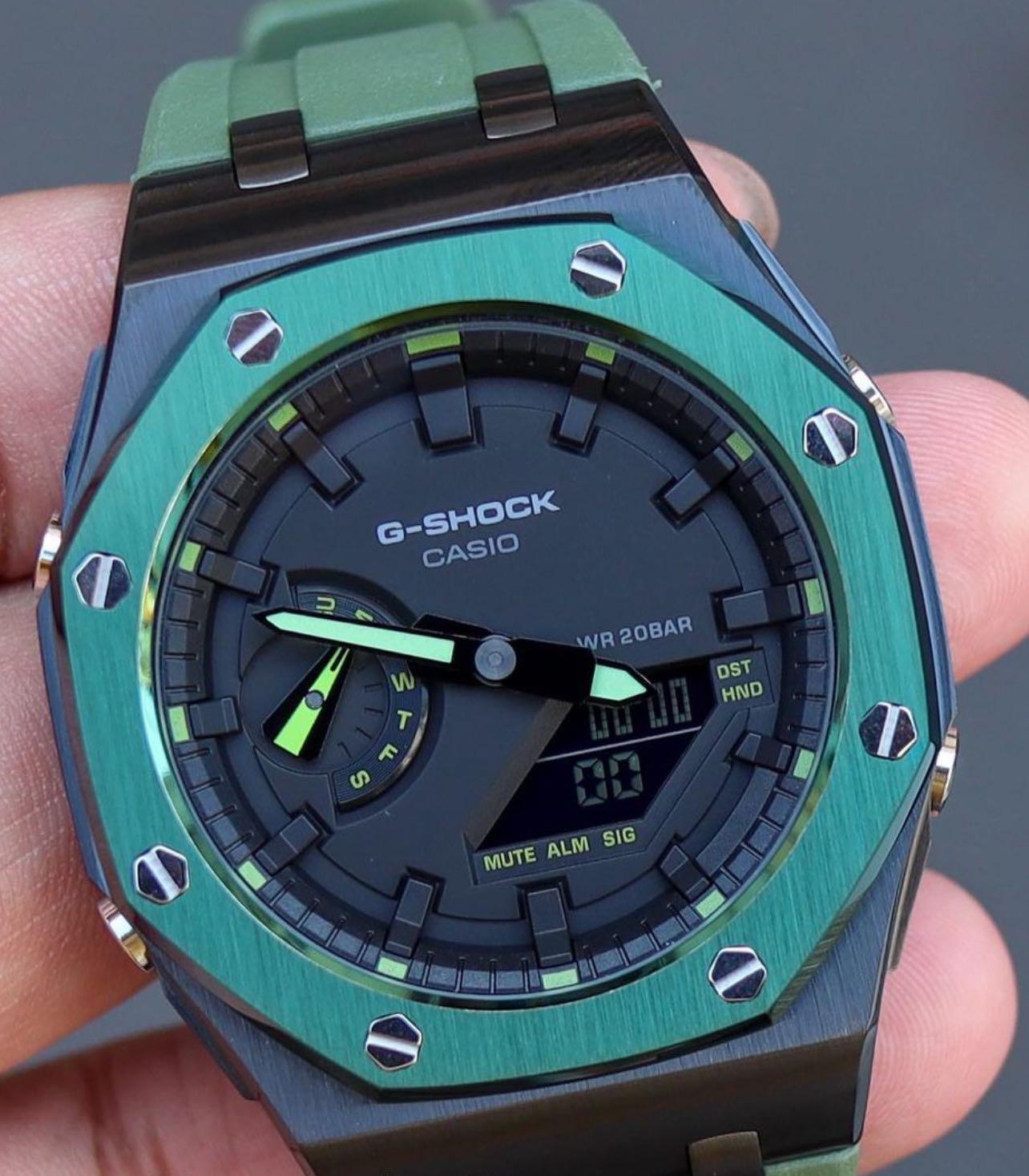 Gshock green hornet hulk design theme GA2100 GA2110 custom mod, Men's ...