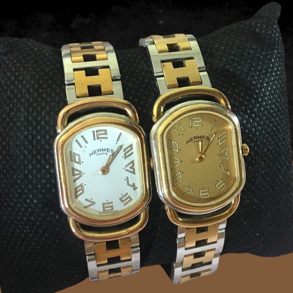 HERMES WAtch 2 tone, Luxury, Watches on Carousell