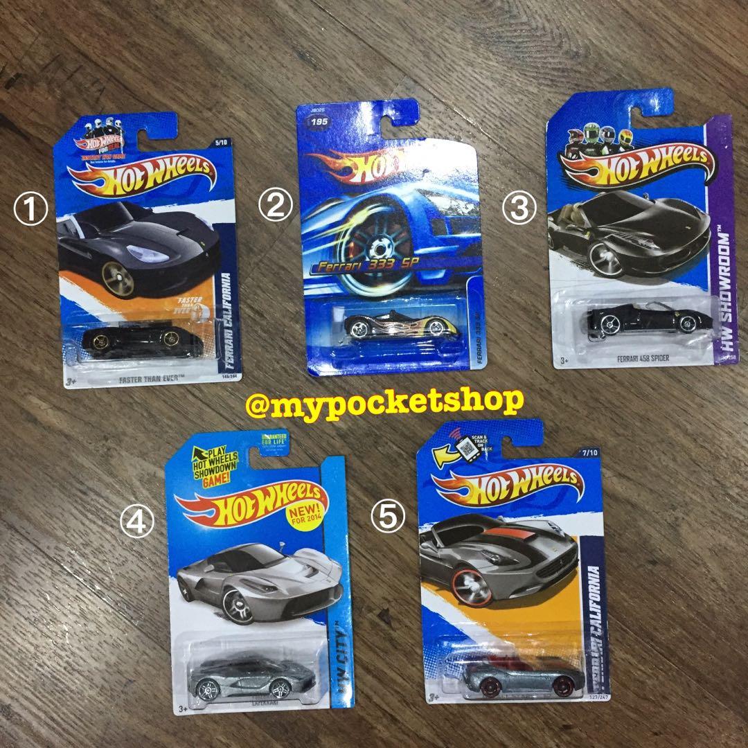 Hot Wheels FERRARI - Black & Silver Assortment / Various Years ...