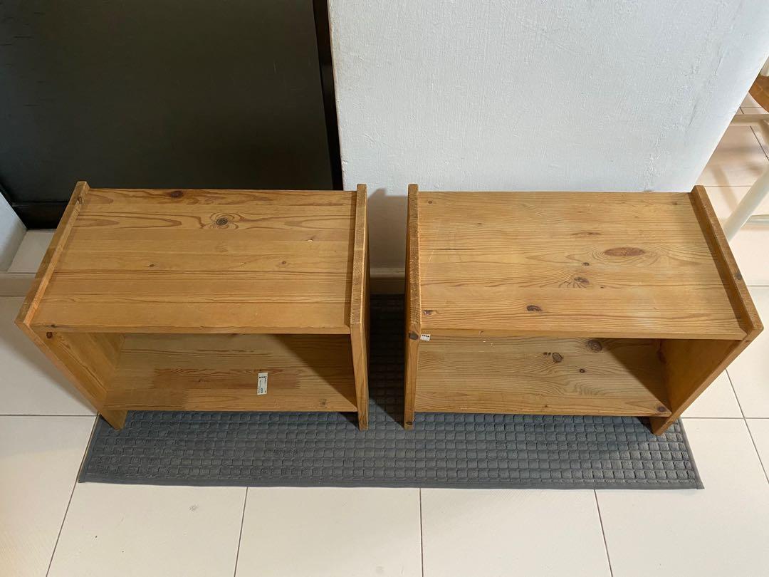 IKEA RAST Pine wood side table x 2, Furniture & Home Living, Furniture ...