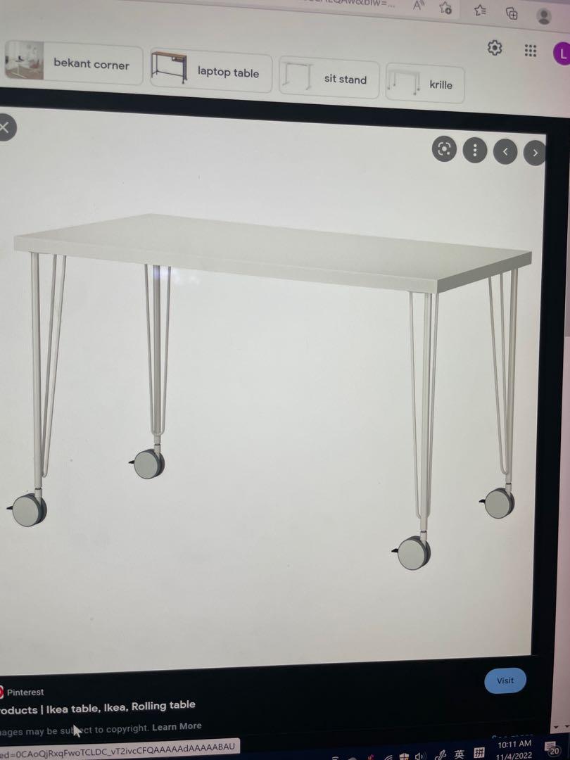 IKEA roller desk (free), Furniture & Home Living, Furniture, Tables ...