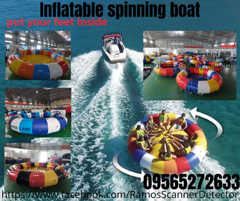 Inflatable spinning boat 12 seaters waters sports, Sports Equipment ...