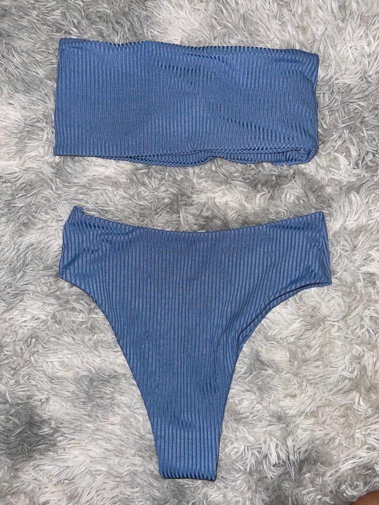 Pale Blue Bikini Set, Women's Fashion, Swimwear, Bikinis & Swimsuits on ...