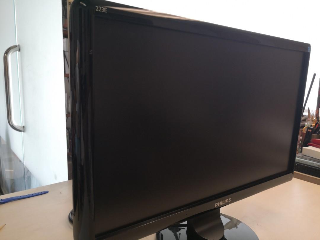 Philips monitor model 223 E, 電腦＆科技, 電腦周邊及配件, 電子屏幕 - Carousell