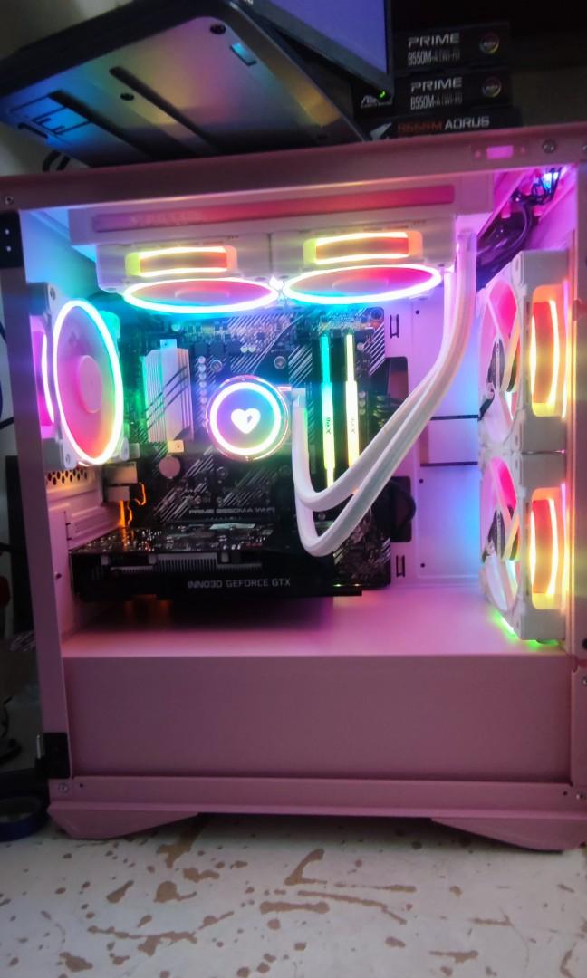 Pink themed custom PC with RX 6500 XT + 12100F, Computers & Tech ...