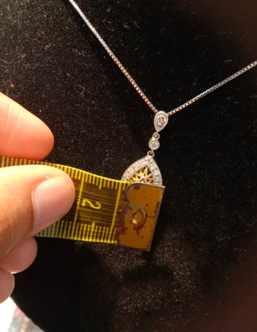 Rantai emas putih 375 loket 585 Lazo Diamond, Luxury, Accessories on ...