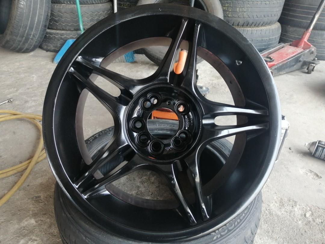 Rim original made in japan 6x7jj pcd 5/4 100... Rim lebih kurang ssr ...
