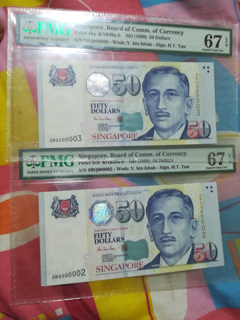 Sg $50 1999 super serial number 2 and 3, Hobbies & Toys, Memorabilia ...